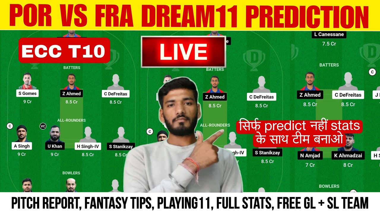 🔴Live, POR vs FRA Dream11 Prediction | POR vs FRA Dream11 Team | POR vs ...