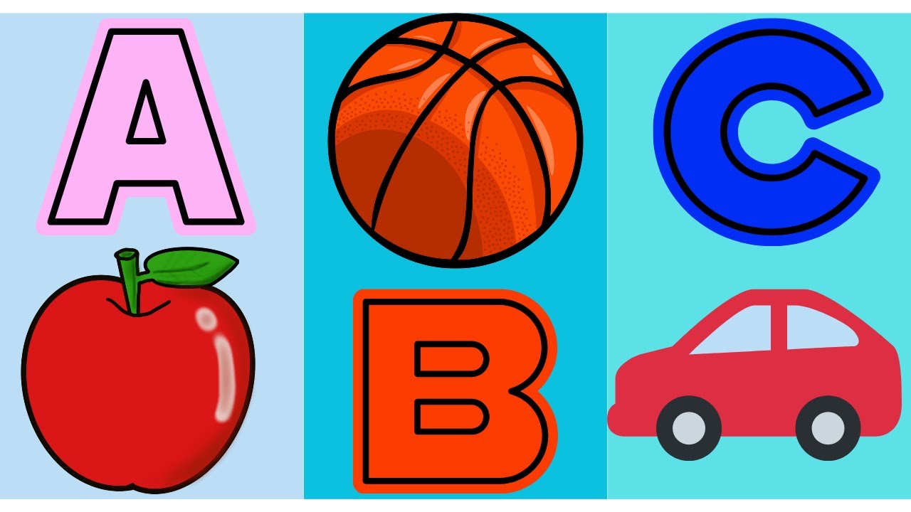A for Apple B for Ball- ABCD song-ABC Alphabet Learning with sounds for ...