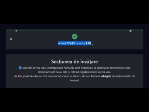 Test Teoretic Panel - Underground Romania ( ADMIN 8.00 ) - YouTube