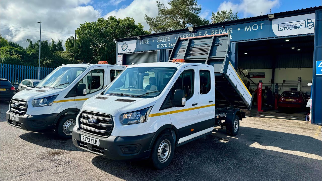 2 X Ford Transit DC Tippers - Tow Bar + Beacon + Chapter 8 - Long Term ...