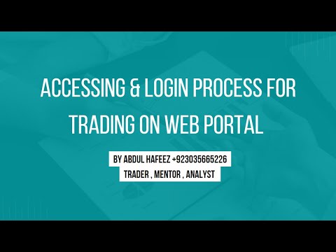 How to Access & Login to online web trading portal? Pakistan Stock ...