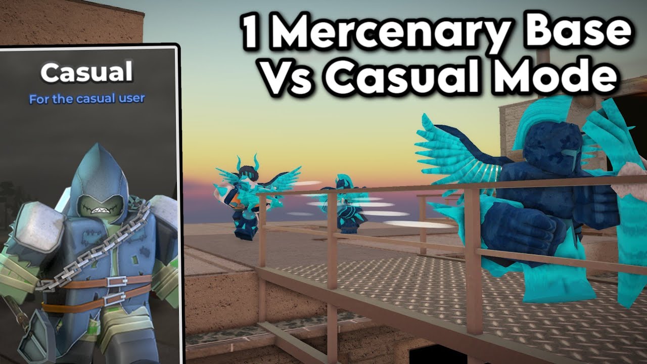 1 Mercenary Base vs Casual Mode | Tower Defense Simulator - YouTube