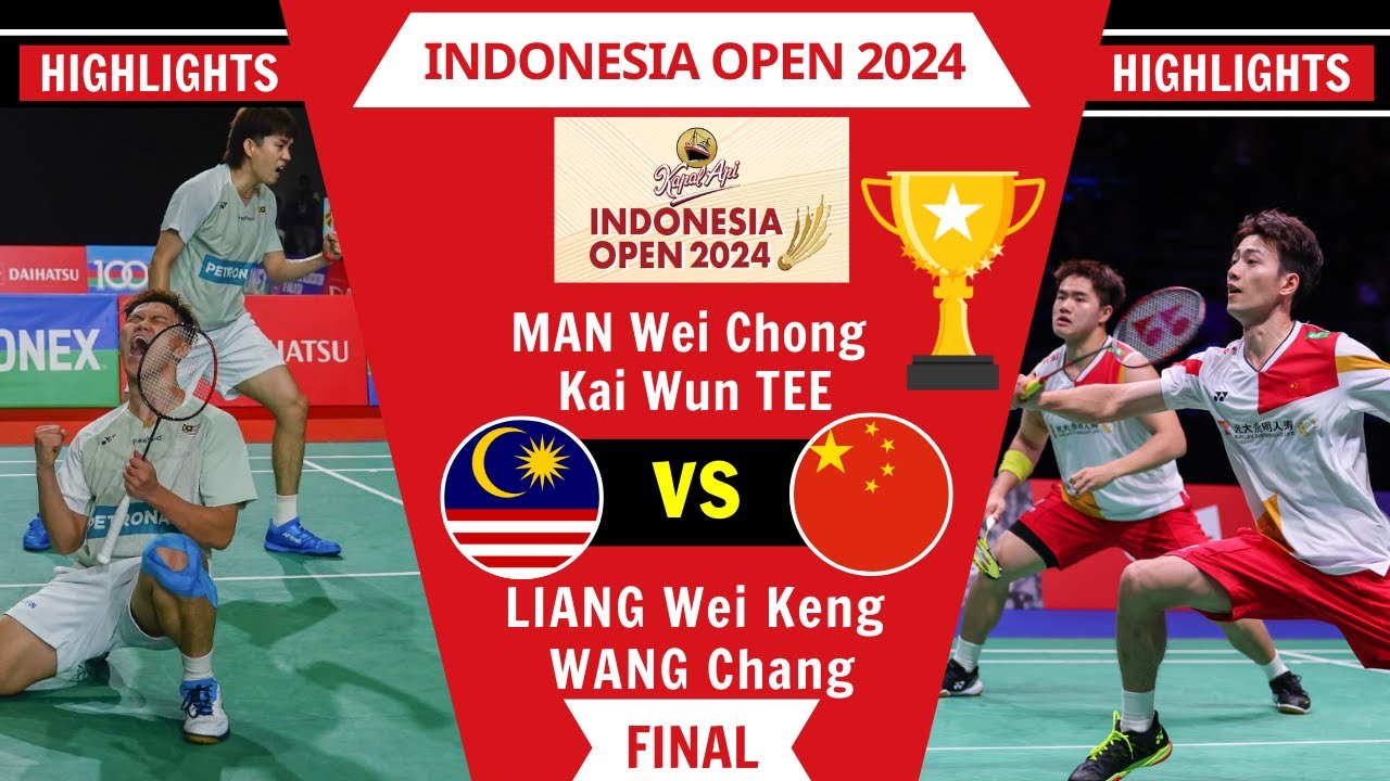 [FINAL] Indonesia Open 2024 | Man/Tee (MAS) vs Liang/Wang (CHN ...