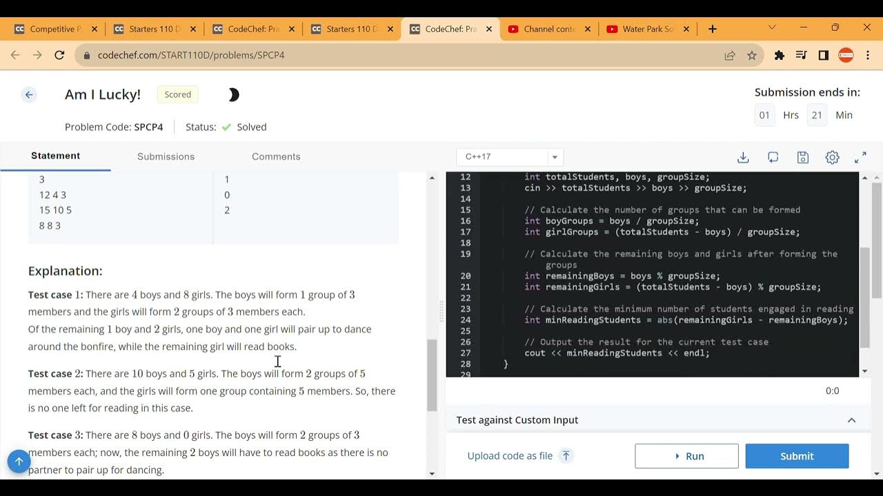 Am I Lucky! CodeChef Starters 110 Contest #codechef #code - YouTube