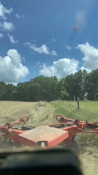 Last raking of hay for first cutting!! - YouTube