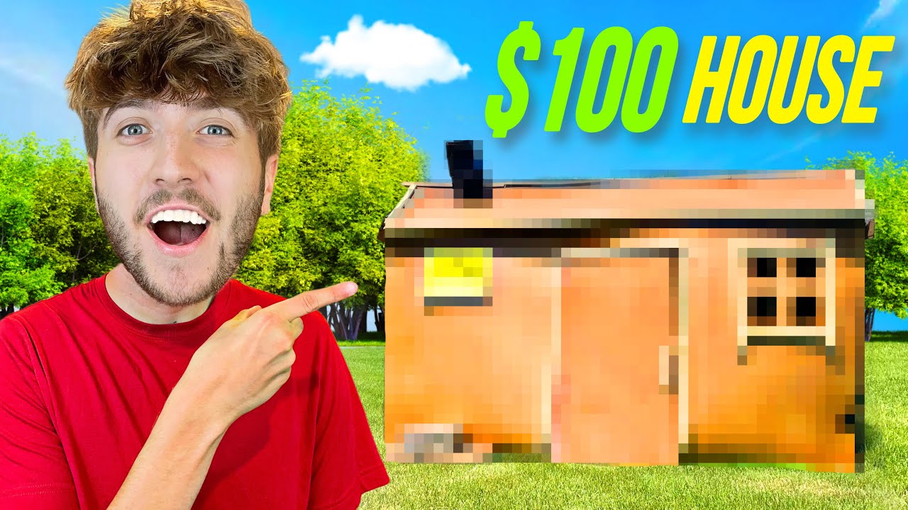 Building The Worlds Cheapest House, And Sleeping in it! - YouTube