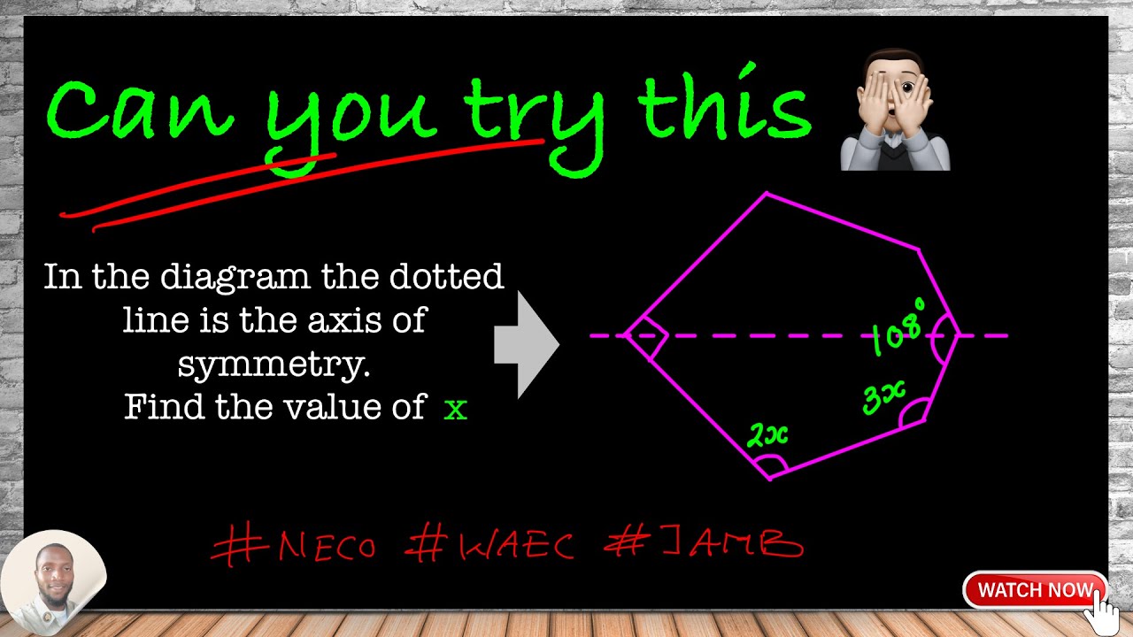 Using the Line of Symmetry to Solve Geometry Problems (WAEC, JAMB, BECE ...