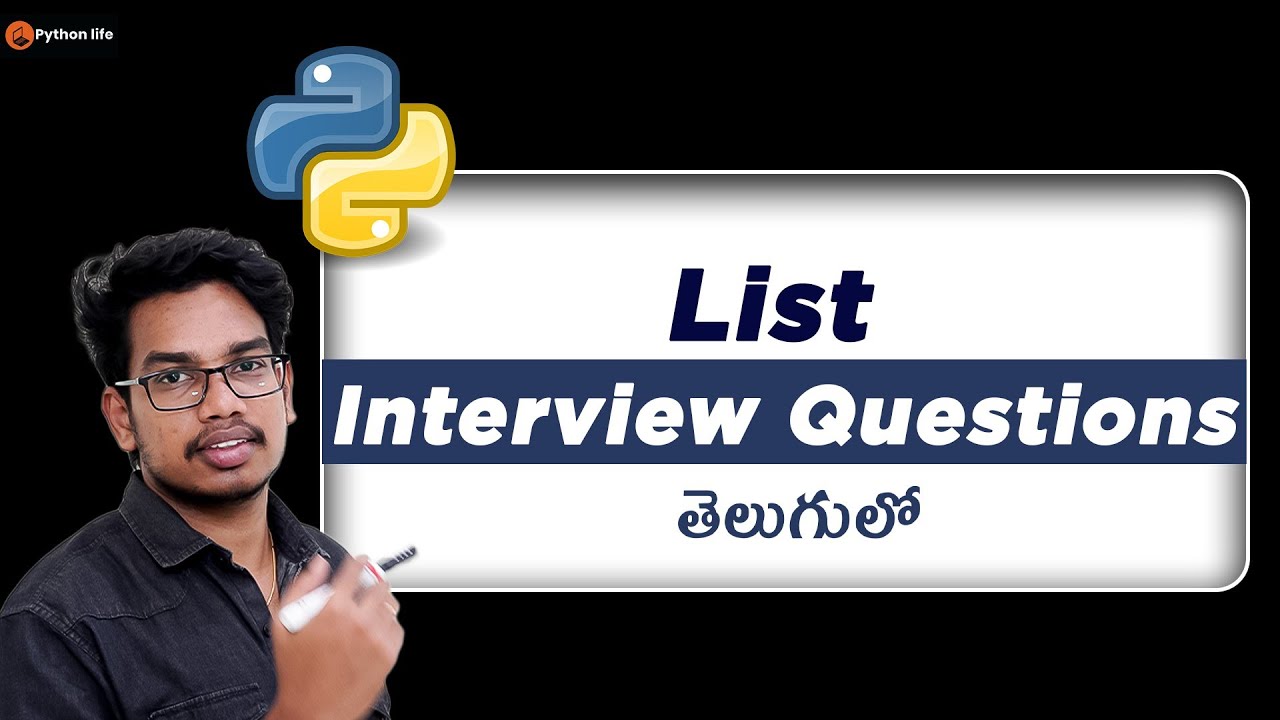 List interview Questions | List in Telugu | Python Interview Questions in Telugu - YouTube