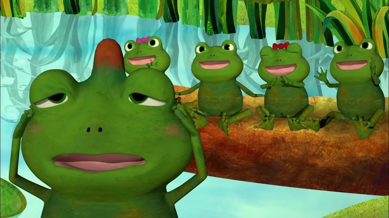 5 frogs swimming in the pool/Effects//Sponsored by Gamavision Csupo ...