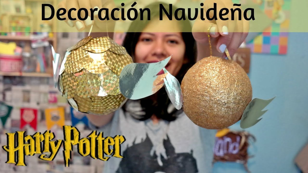 DIY Piñata de Snitch Dorada ⚡ Regalo Potterhead | Ame Mayén - YouTube
