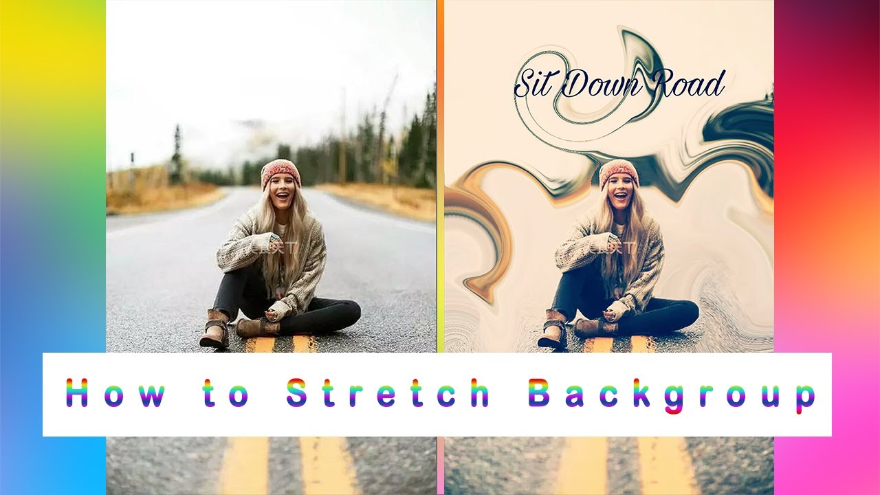 How to Make Stretch Background Edit With PicsArt - YouTube