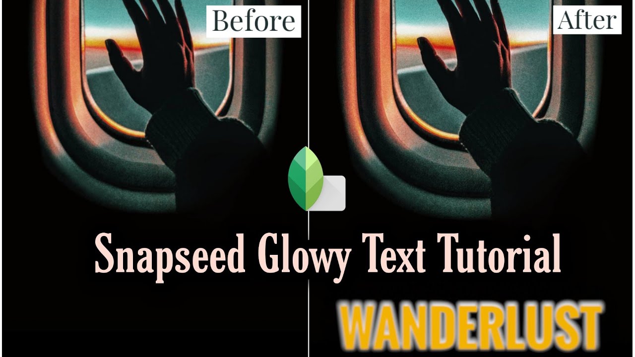Glowy Text Tutorial | Snapseed Tutorial | Mobile Photography - YouTube