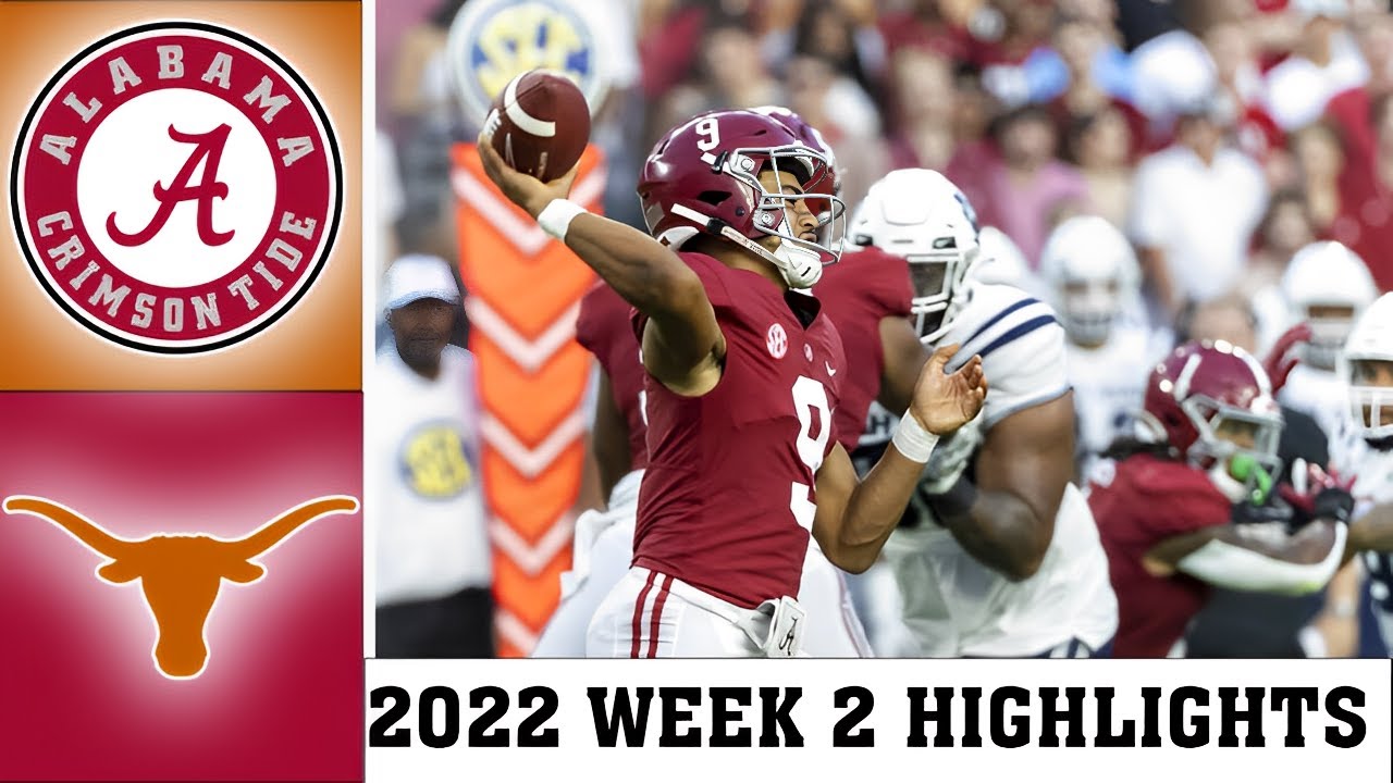 Alabama vs Texas Highlights | College Football Week 2 | 2022 College ...