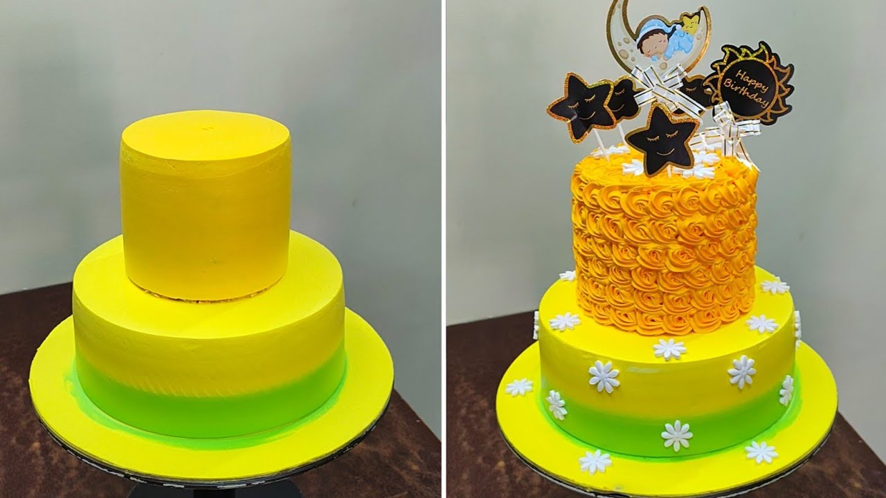 2 Step New Cake Decoration | Step Cake Decoration idea | Easy Cake ...