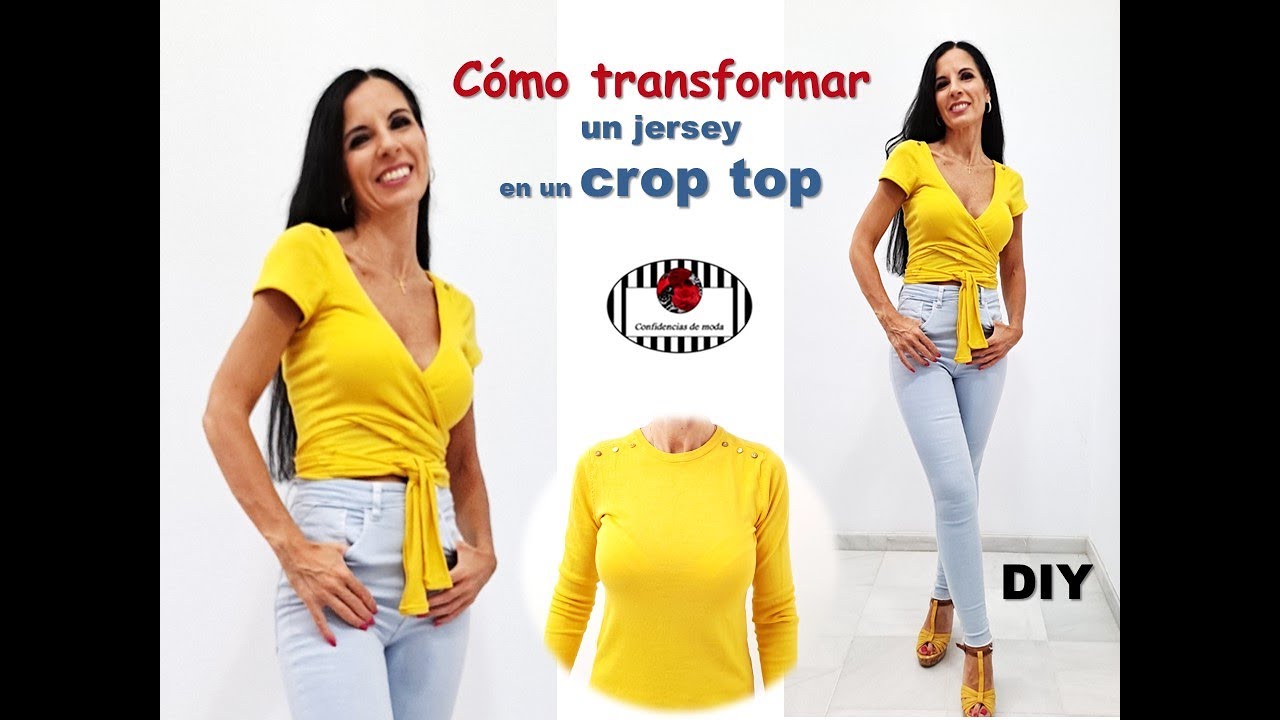 Reutilizar ropa vieja | DIY Refashion - transformation idea. Step by ...