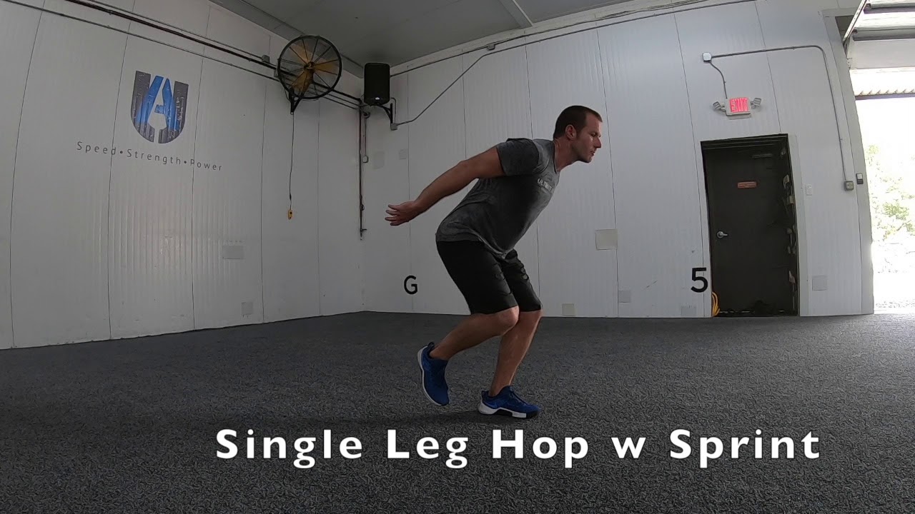 Single Leg Hop w/ Sprint - YouTube