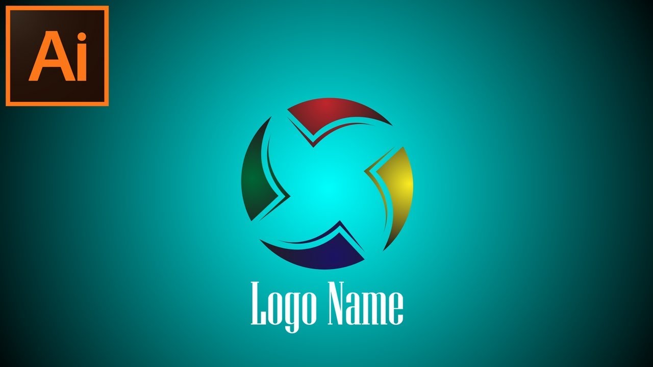 How To Create Modern A Logo Design In Adobe Illustrator CC - YouTube