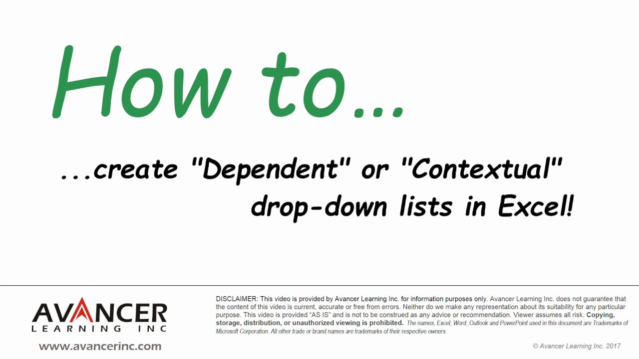 How To Create Cascading Drop down Lists In Excel YouTube how-to-create-cascading-drop-down-lists-in-excel-youtube