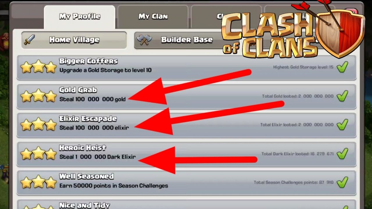 Steal Gold, Elixir, Dark Elixir Mission clash of clans | Nasar Nature ...
