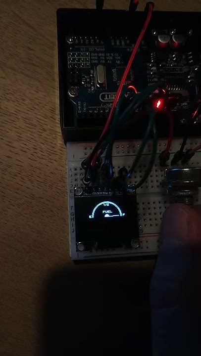Arduino fuel gauge with warning - YouTube