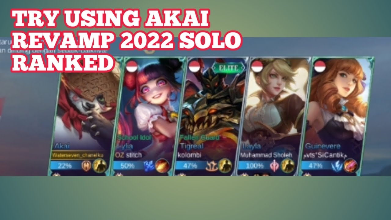TRY USING AKAI REVAMP 2022 SOLO RANKED - MLBB - YouTube