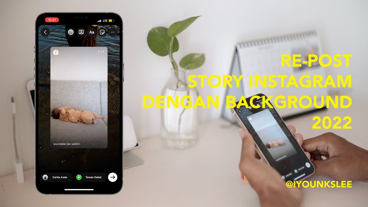 REPOST INSTAGRAM STORY DENGAN BACKGROUND 2022 | Instagram Trick - YouTube