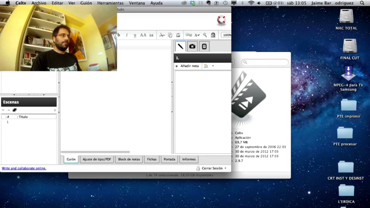 Instrucciones de uso de Celtx - YouTube
