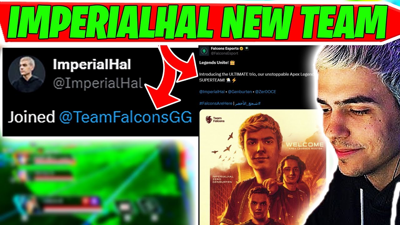 ImperialHal Joins Team Falcons Esports Apex Legends - YouTube