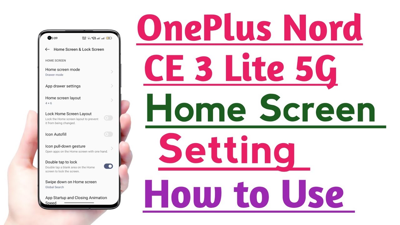 OnePlus Nord CE 3 Lite 5G Home screen setting features kaise use kare ...