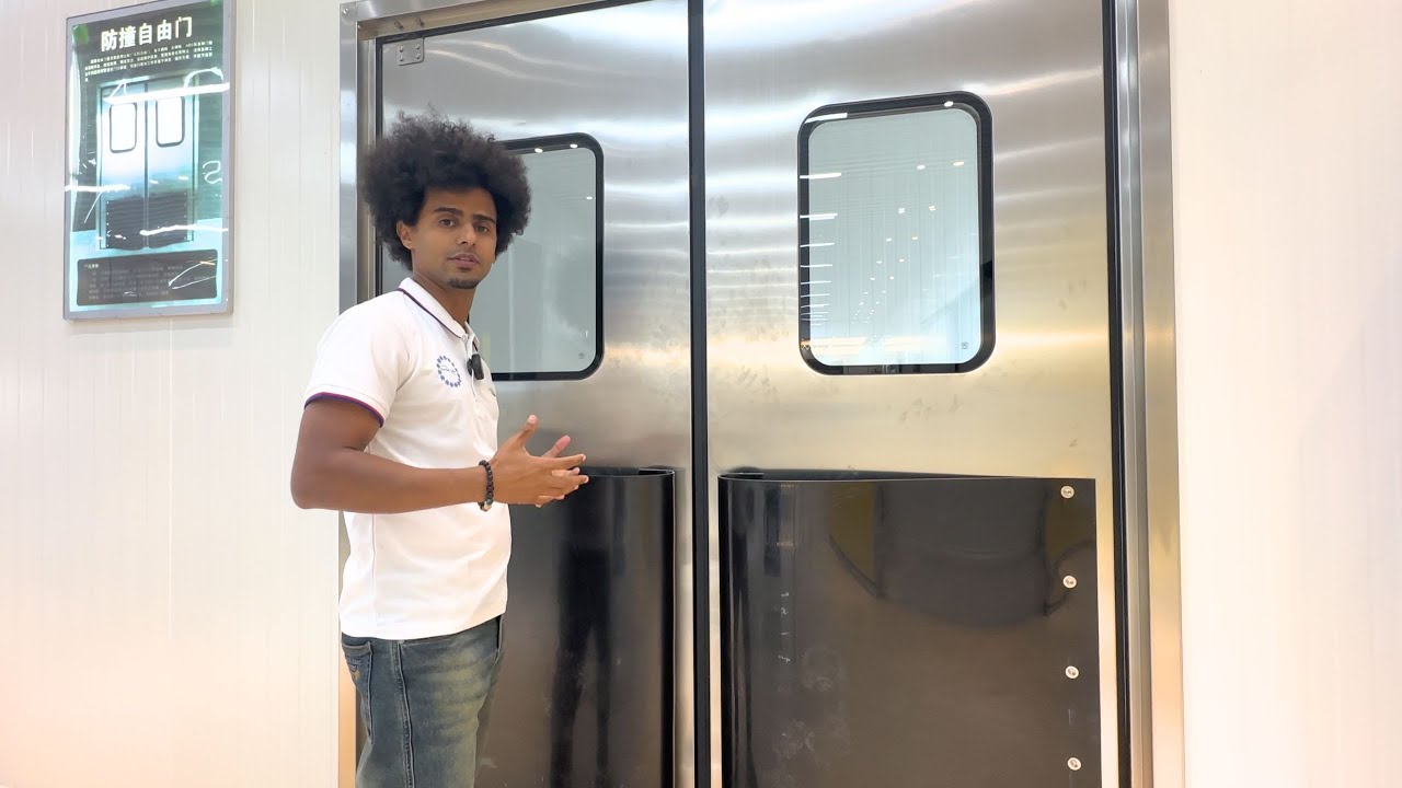 shock-resistant swing cooling door, - YouTube