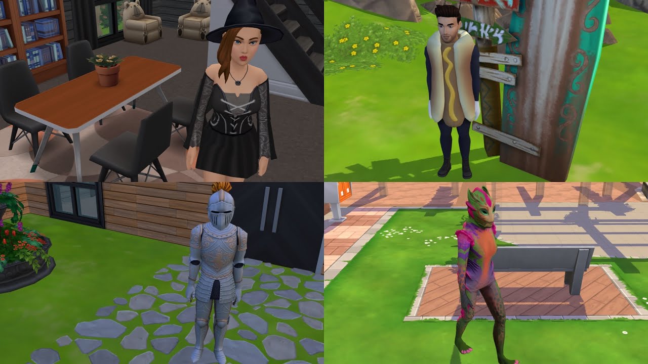 The Sims Mobile: Outfit Change for 4 Sim Players | Halloween Outfits ...