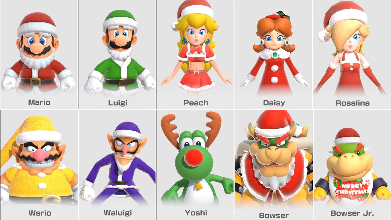 Super Mario Party Christmas DLC - All Characters - YouTube