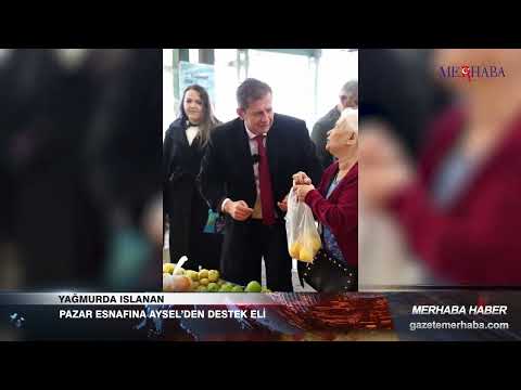 Yağmurda Islanan Pazar Esnafına Aysel’den Destek Eli