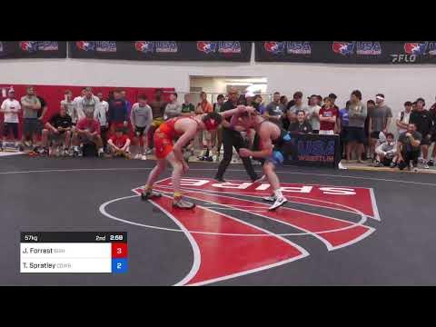 57 Kg Final - Jax Forrest, Bishop McCort High School Wrestling Vs Troy Spratley, Cowboy RTC F4a1 ...