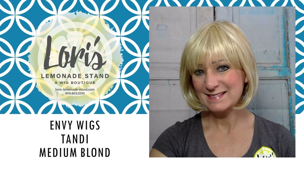 Tandi by Envy Wigs in color Medium Blond - YouTube