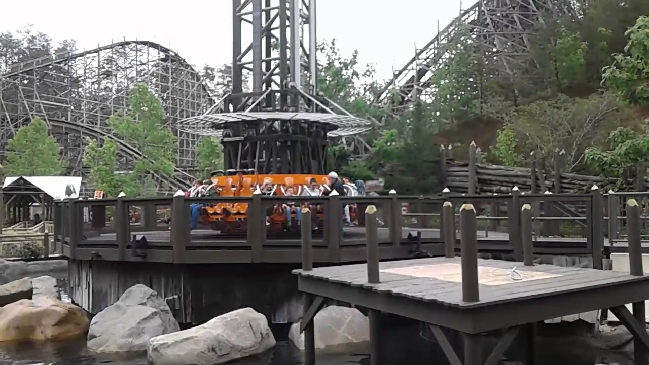Joey riding Drop Line @ Dollywood! - YouTube