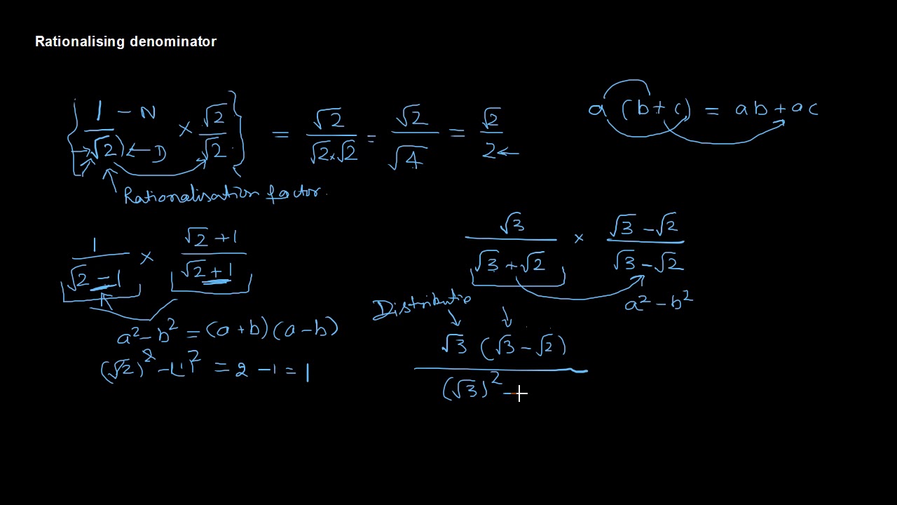 How to Rationalise Denominator, Surds Operations, Rationalising Factor ...
