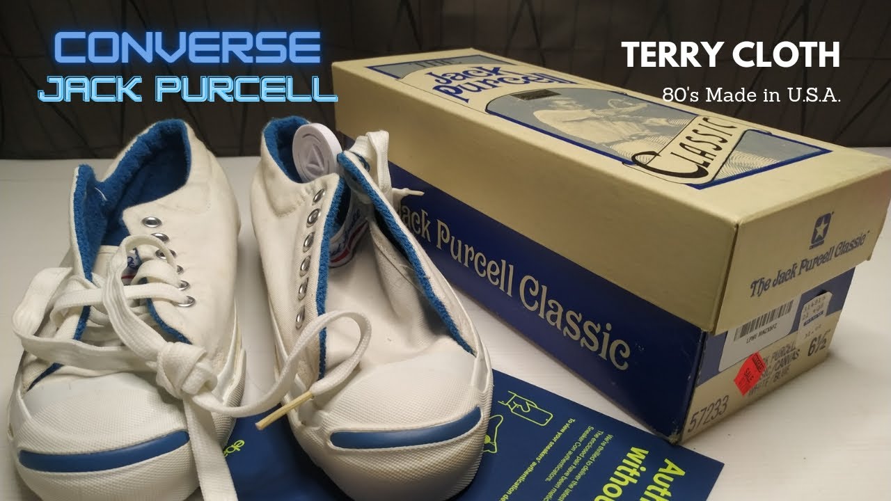 Converse Jack Purcell Terry Cloth Made in USA " แจ๊ค ผ้าขนหนู " - YouTube