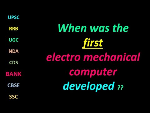 When was the first #electro mechanical #computer developed ?? - YouTube
