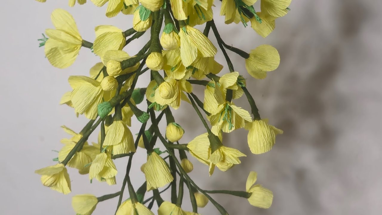 Vishu special craft I| golden shower flowerdiy I| konnapoo making ...