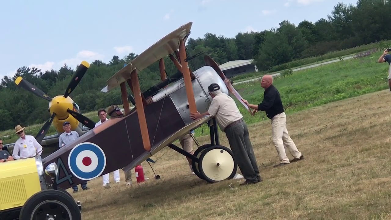 Sopwith Pup engine starting - YouTube