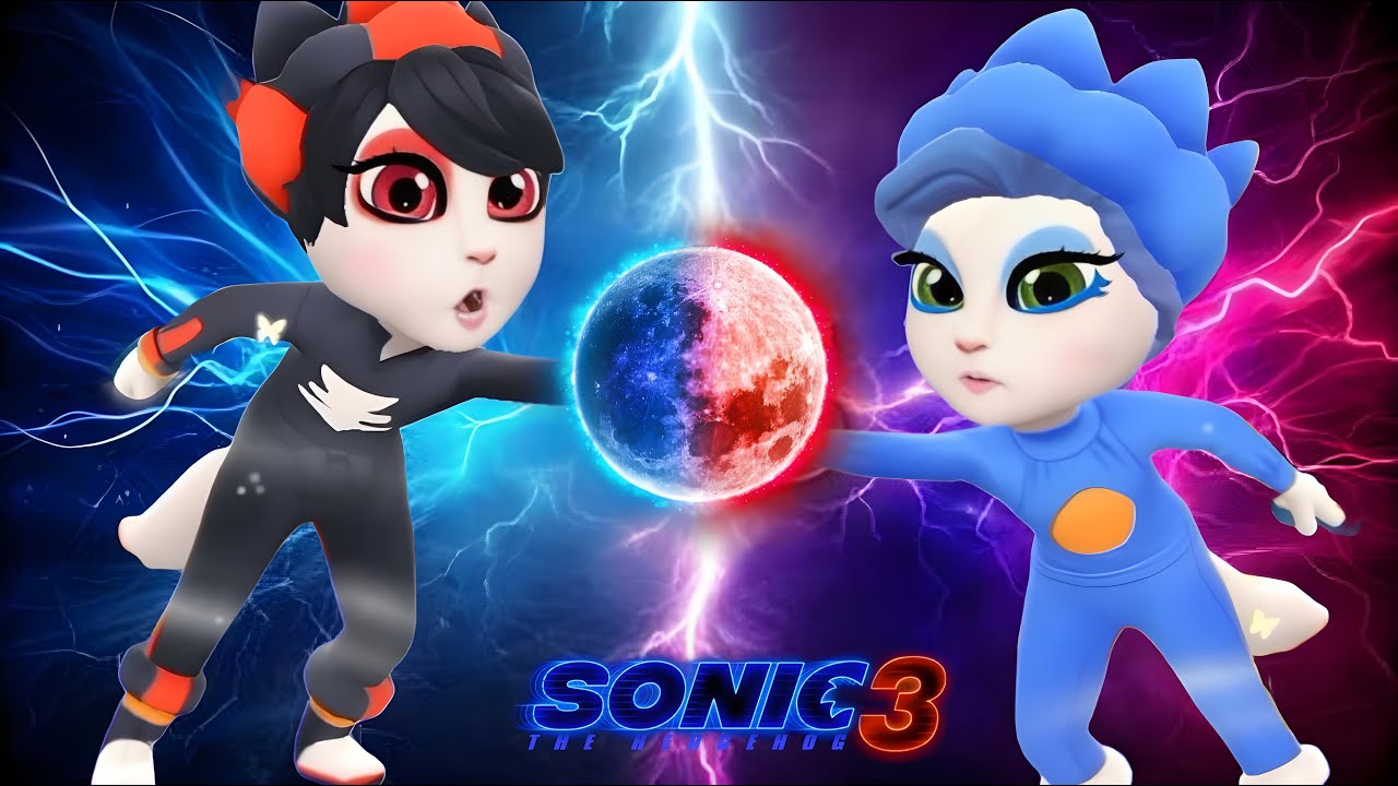SONIC Shadow | Sonic 3 The hedgehog | My talking Angela 2 Cosplay - YouTube