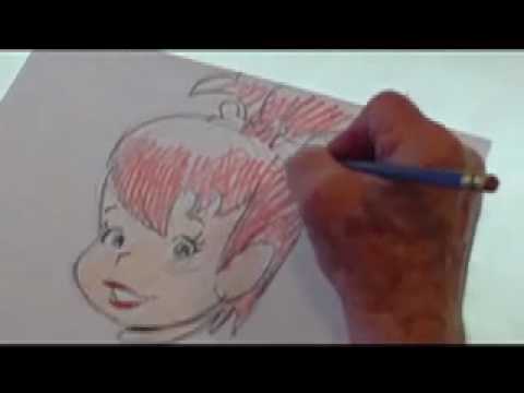 How To Draw Pebbles Flintstone - YouTube