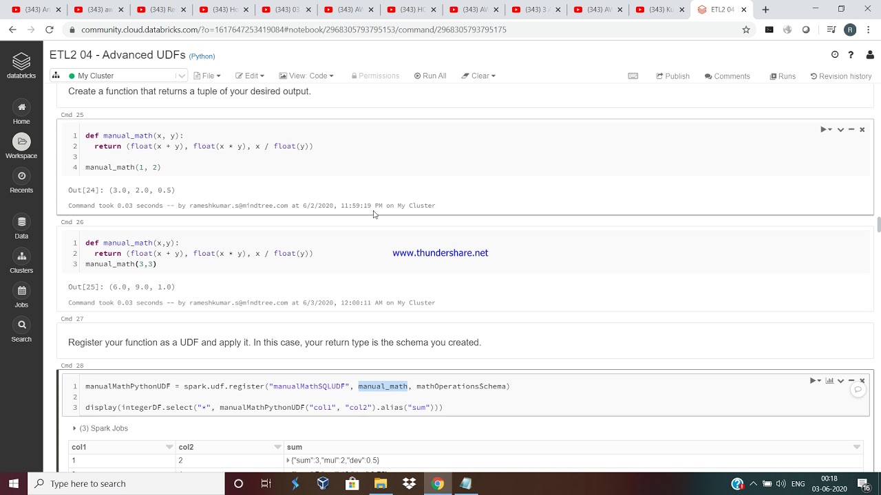 Spark Udf Function Creation In Tamil Part 2 Youtube