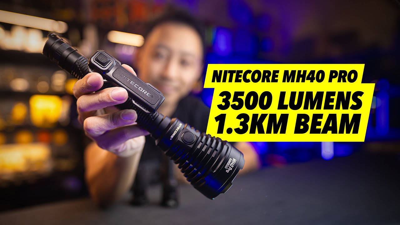 The Best Long Throw Flashlight Yet? - Nitecore MH40 PRO (3500 lumens ...