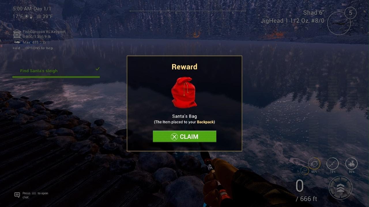 Fishing Planet Find Santa's Sleigh Location - YouTube