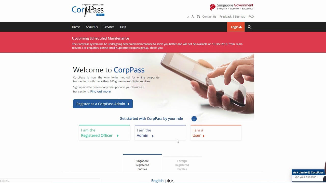 How to set up your company's CorpPass Admin and assign e-services - YouTube