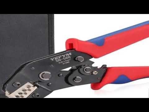 Ratcheting Crimping Tool 9 PCS Set For Dupont JST MOLEX Open Barrel,Non-Insulated,Terminals Butt ...