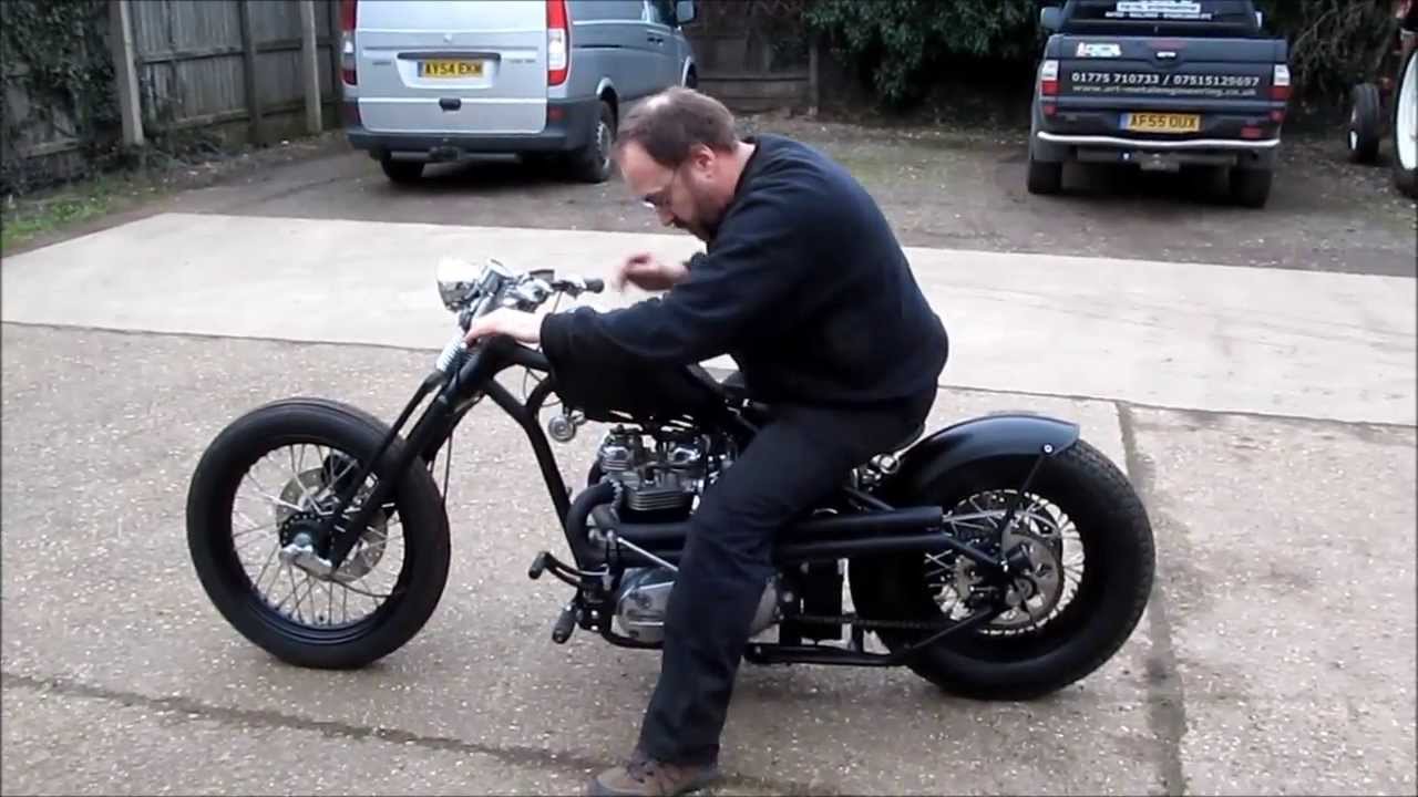 Fenland Choppers Triumph Gooseneck Bobber - YouTube