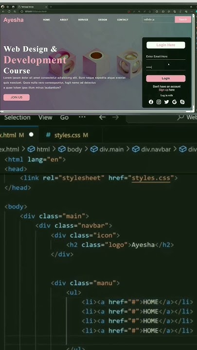 Website Design Using Html And Css Piaic Portfolio2024 Programming2024 Developer Css Youtube